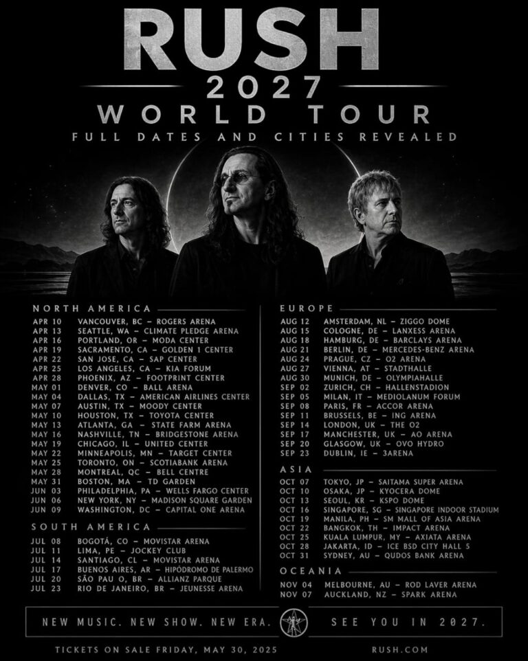 Rush Announce Expensive 2027 World Tour: Full Dates and Cities Revealed ...