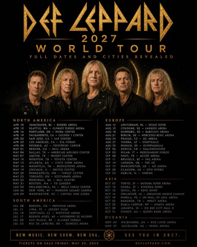 Def Leppard Announce Expensive 2027 World Tour: Full Dates and Cities ...